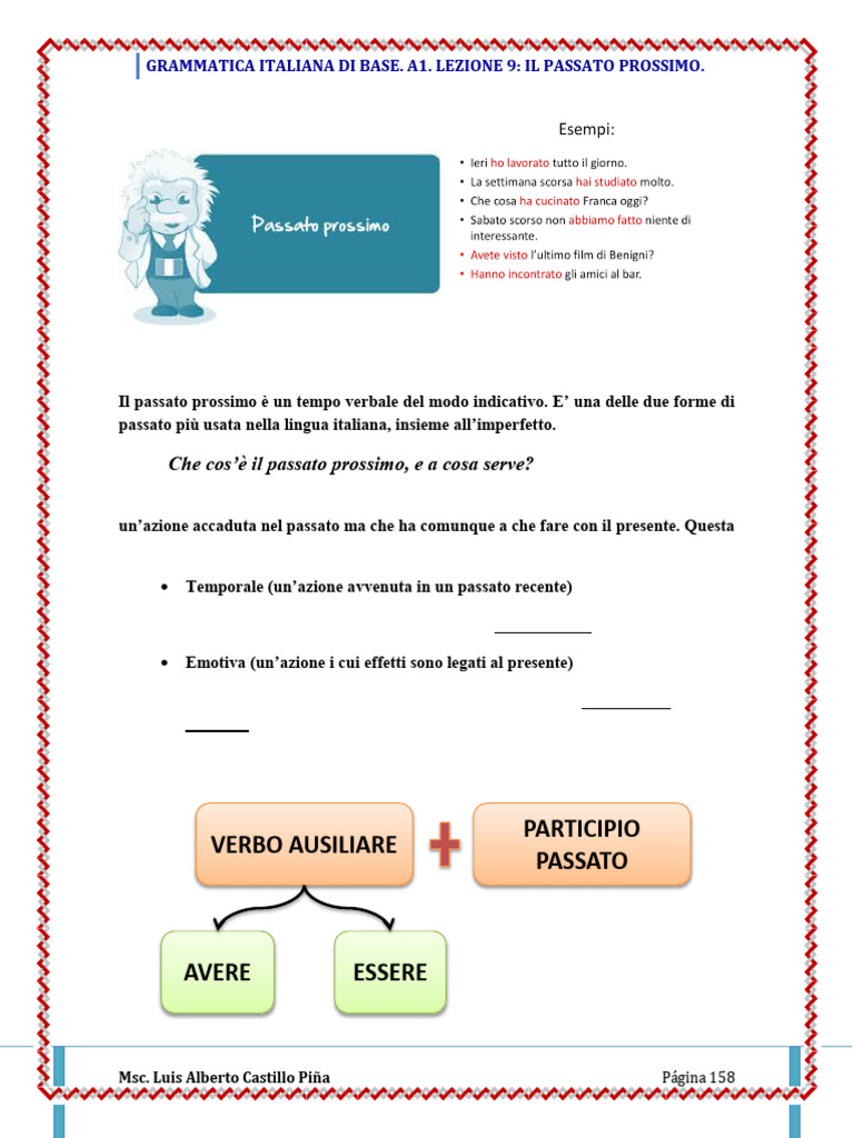 A1 LEZIONE 9 Il Passato Prossimo 2 | PDF