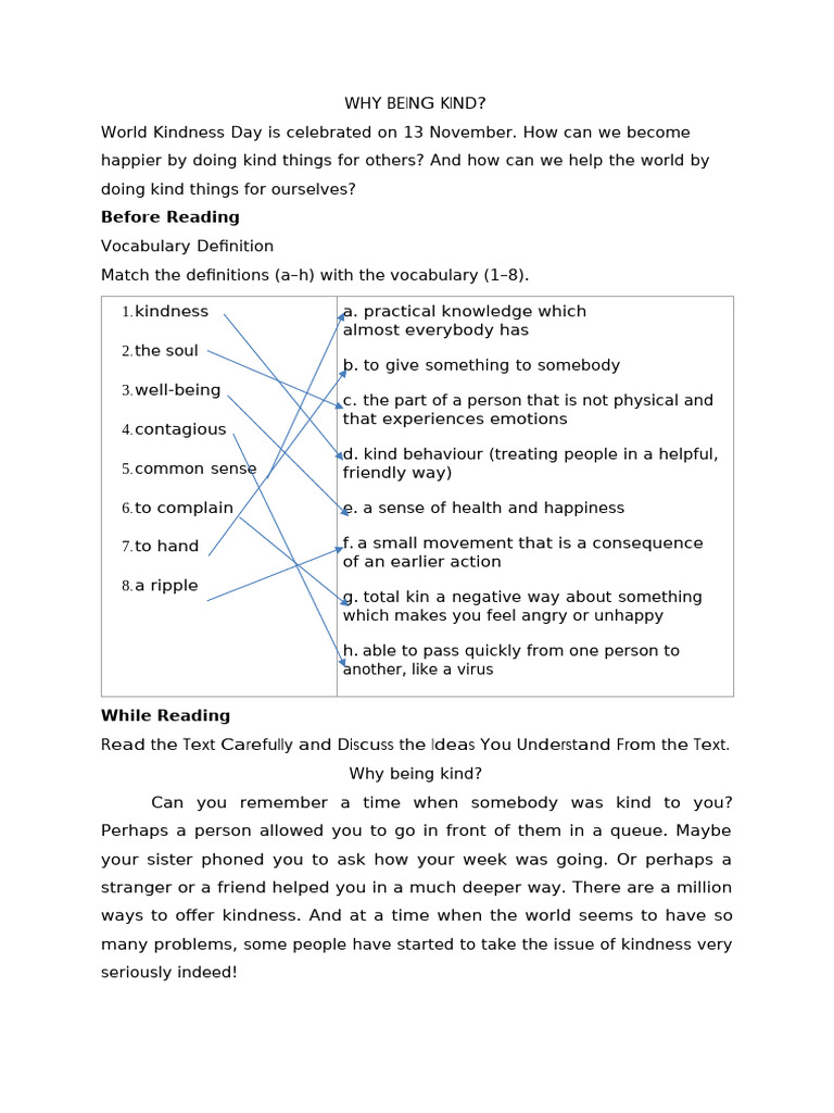 The Importance of Kindness and Well-Being | PDF | Behavioural Sciences ...