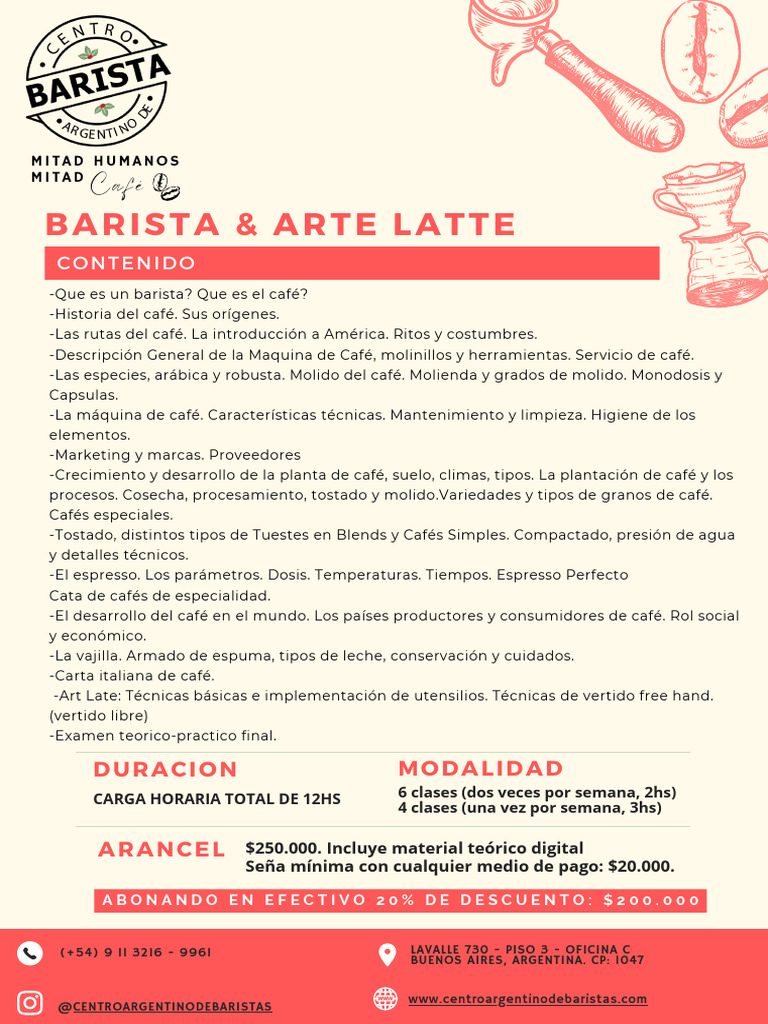 Programa Barista & Arte Latte MAR-ABR 2025 | PDF