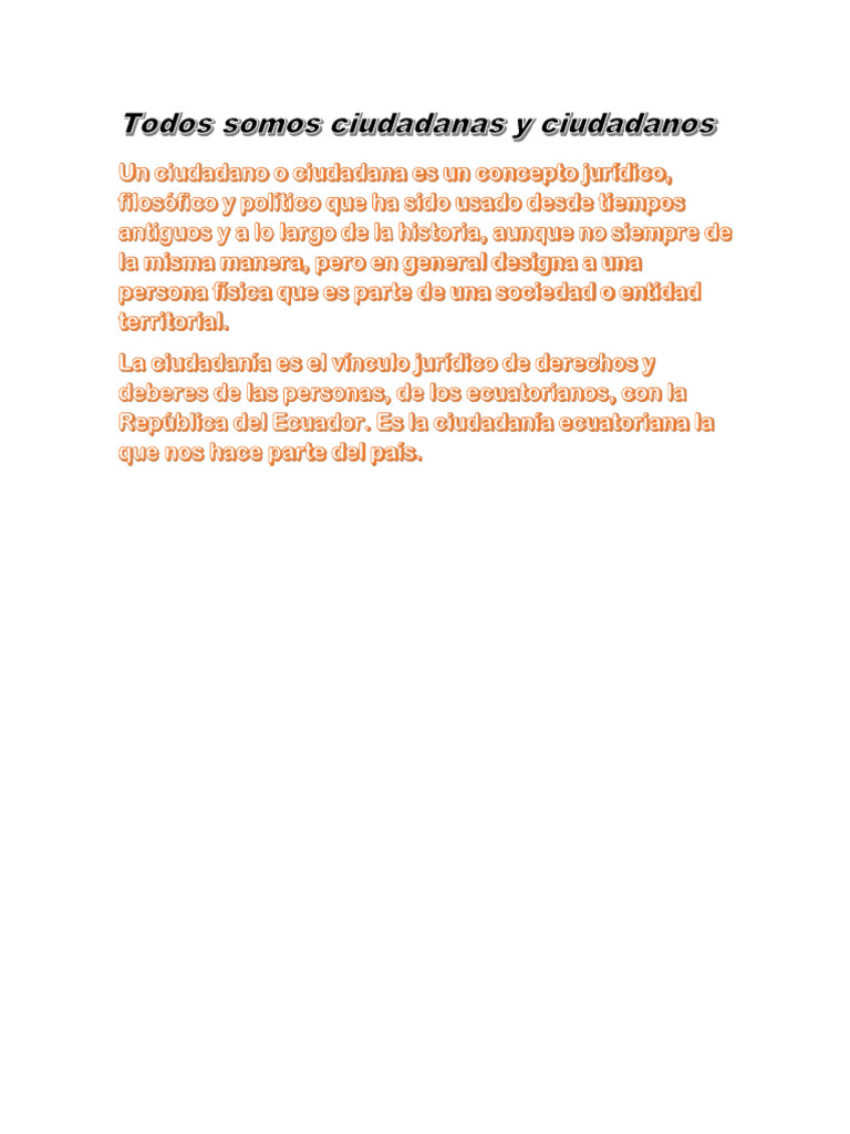 Todos Somos Ciudadanas y Ciudadanos | PDF