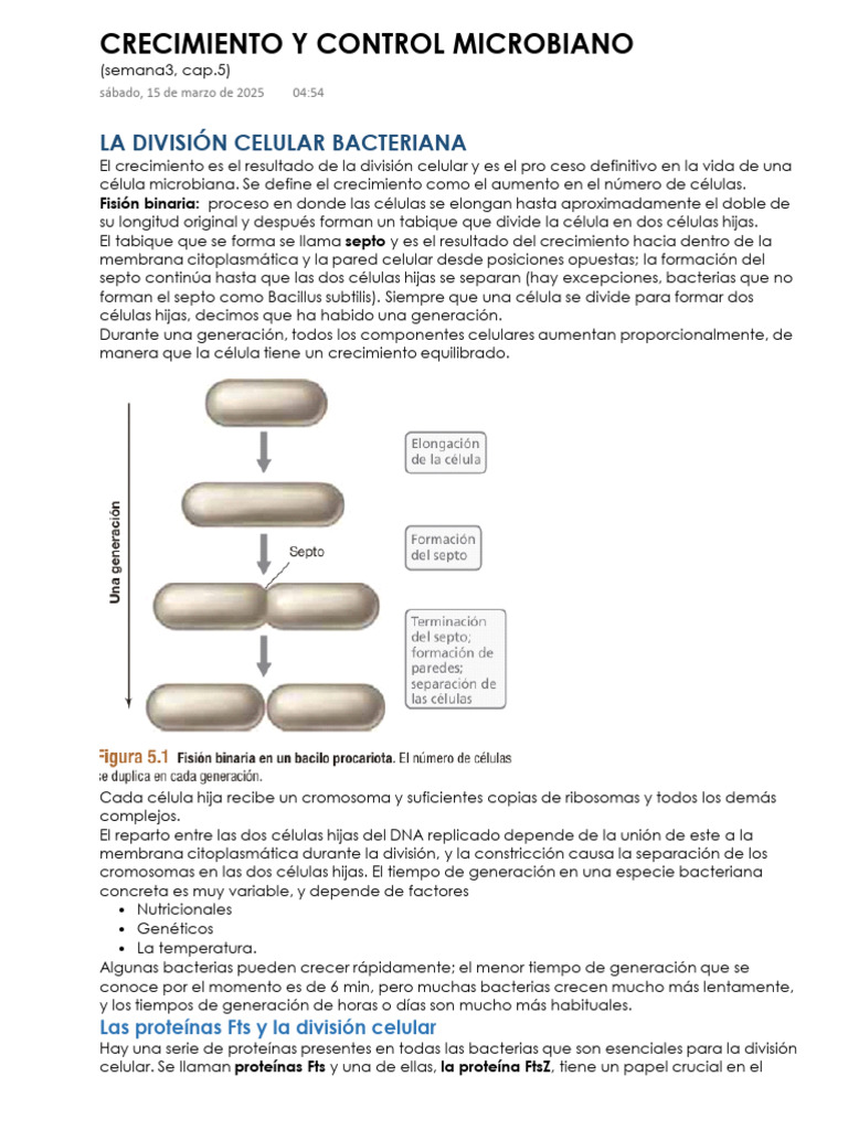 CRECIMIENTO Y CONTROL MICROBIANO (Semana3, Cap.5) | PDF | Biología ...
