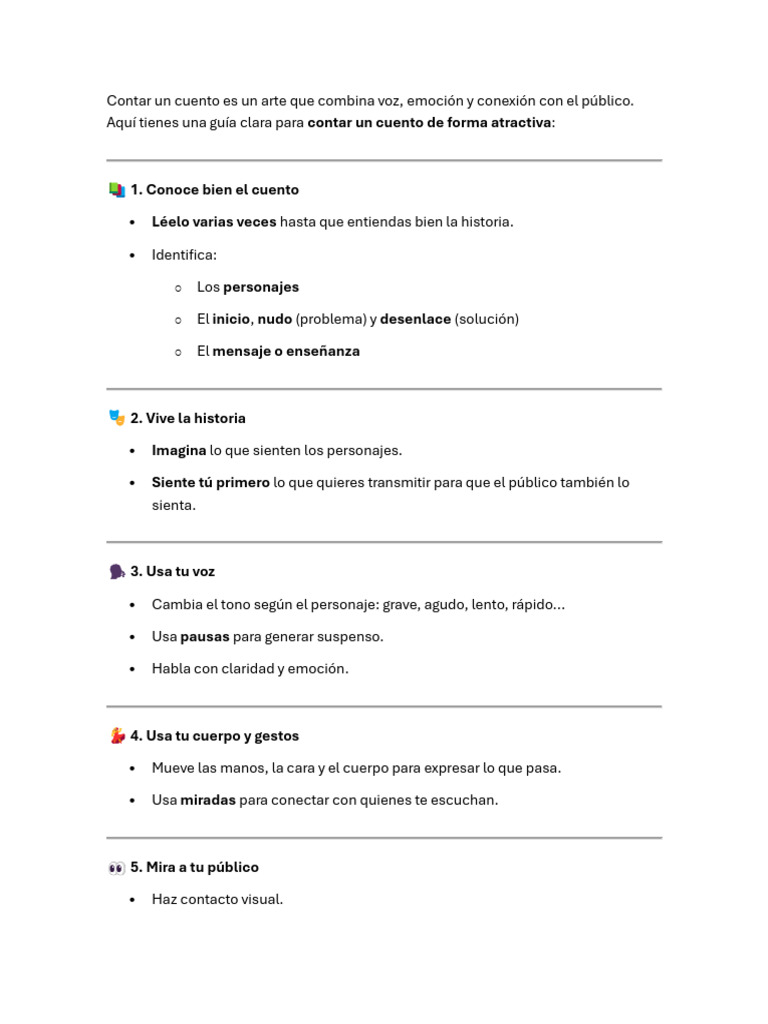 Estrategias para Contar Cuentos Efectivos | PDF