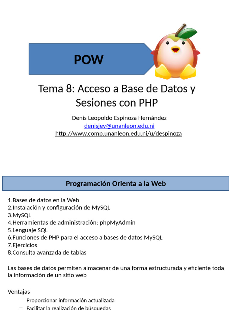 Acceso A Base de Datos Con PHP | PDF | Mi sql | Bases de datos