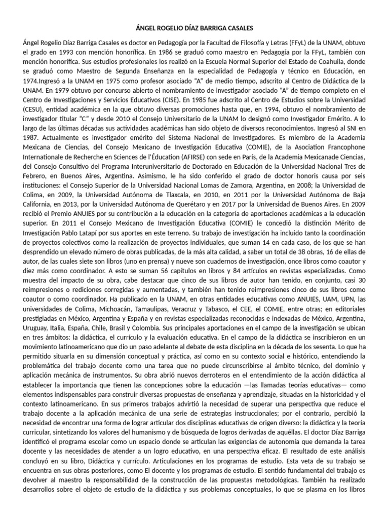 Ángel Rogelio Díaz Barriga Casales - Anabel | PDF | John Dewey | Aprendizaje