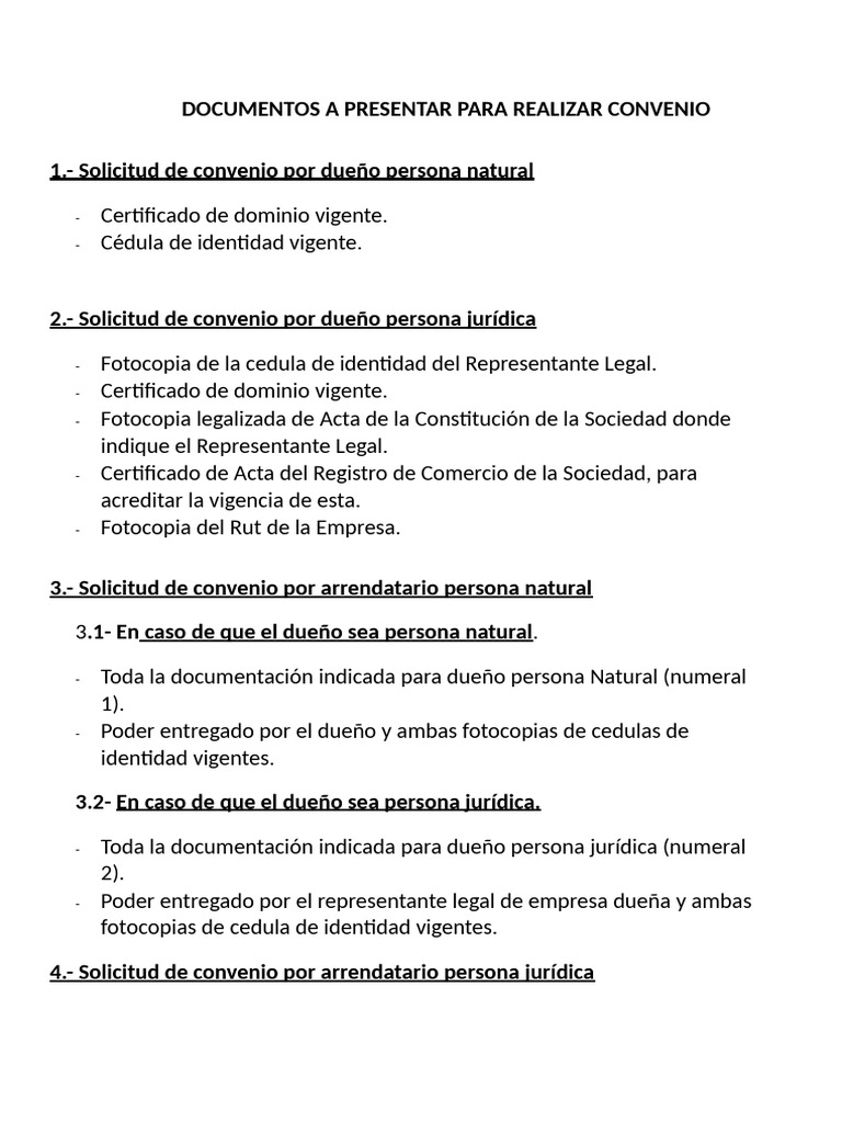 Documentación Requerida | PDF