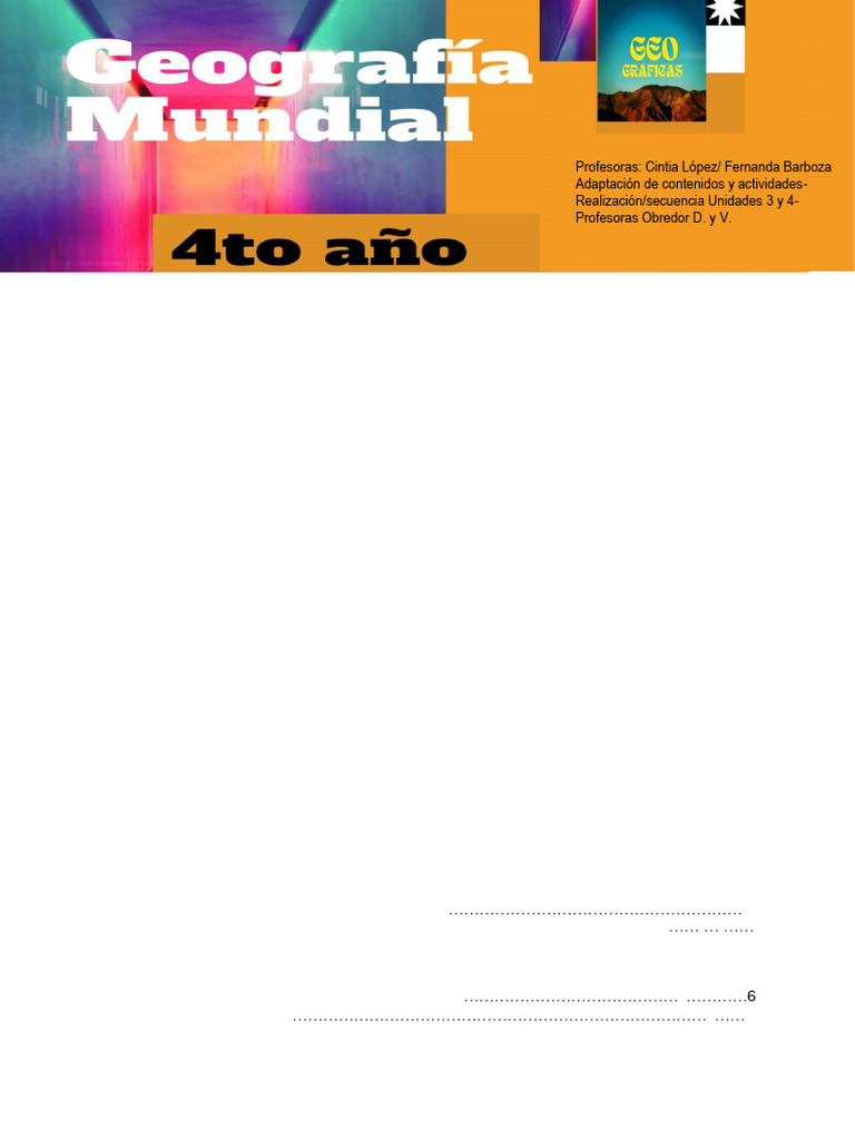 LIBRO GEOGRAFIA 4TO AÑO OBREDOR - final 2025 | PDF | Banco Mundial | Fondo Monetario Internacional
