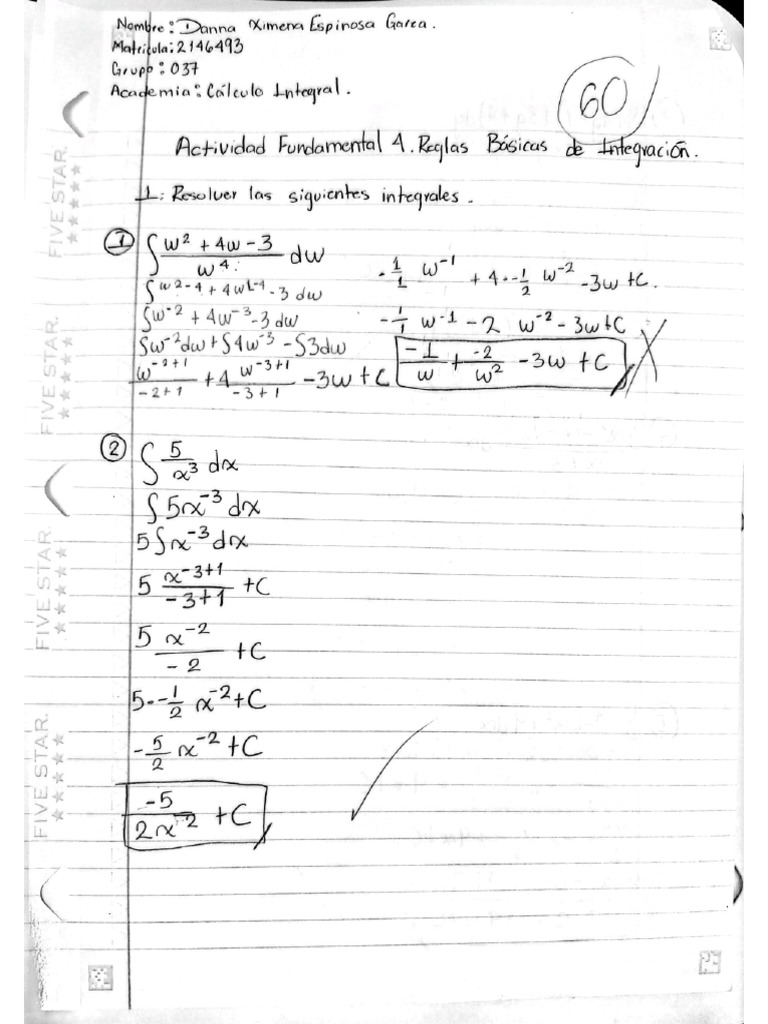 Reglas Básicas de Integración | PDF