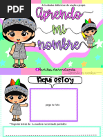 Actividades para Practicar Mi Nombre | PDF