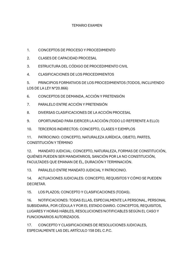 Temario Examen | PDF