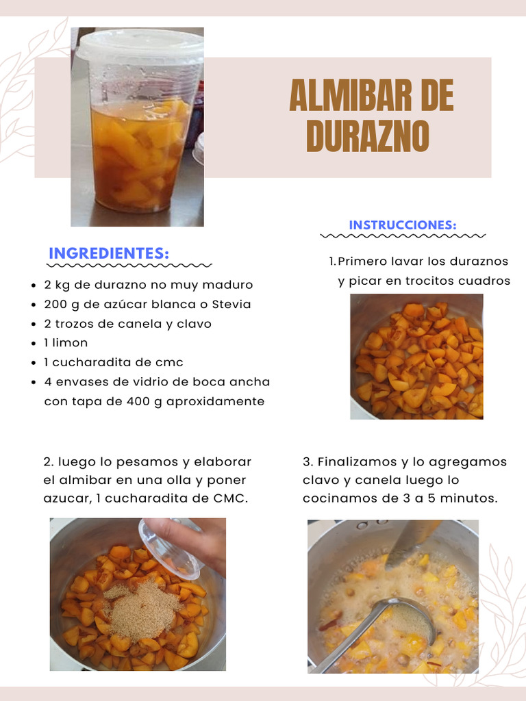 Almibar de Durazno | PDF