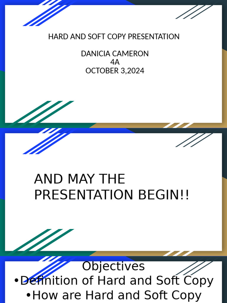 Hard and Soft Copy Presentation | PDF