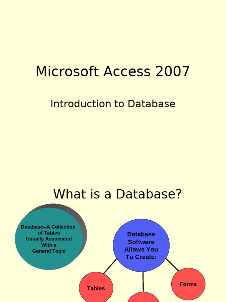 Introduction To Access Database | PDF | Databases | Fingerprint