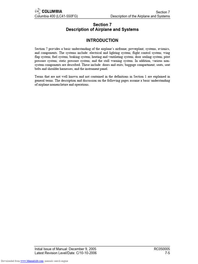 C400 - 7. Systems Description | PDF | Brake | Landing Gear