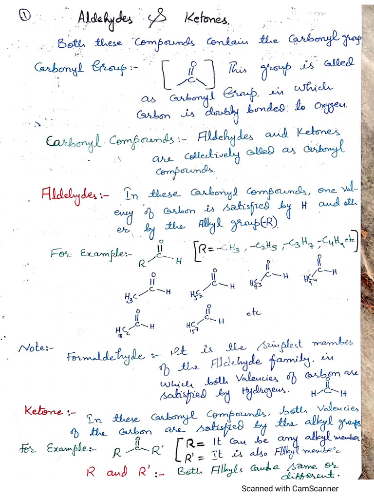 aldehyde and ketones | PDF