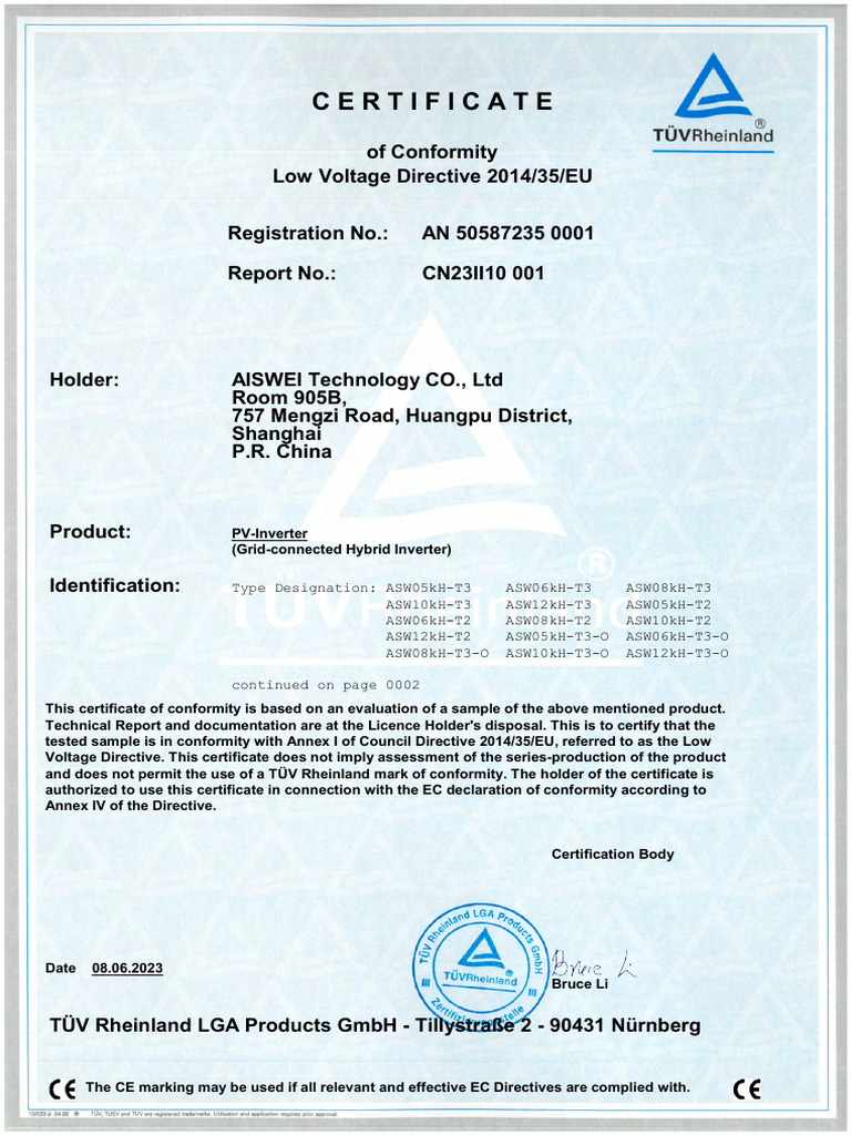Cer IEC-62109 ASW5-12KH-T3 en V01-1 | PDF | Regulation