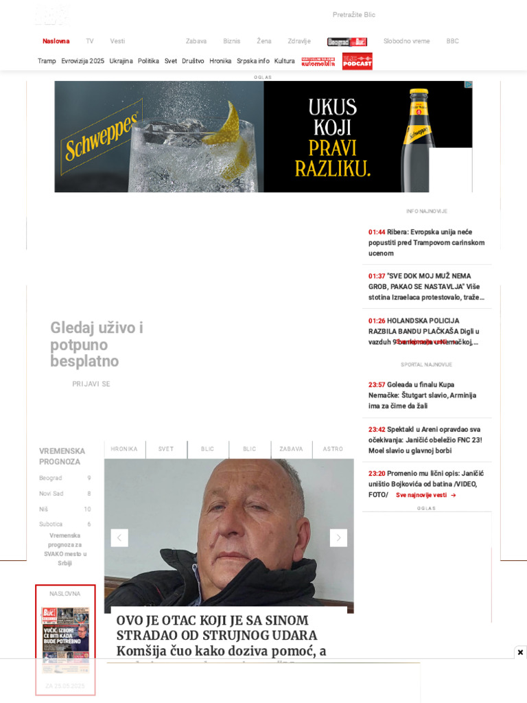 Blic _ Vesti Dana Iz Srbije, Regiona i Sveta | PDF