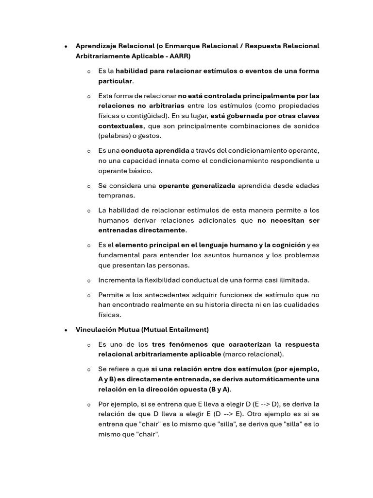 Teoria de Los Marcos Relacionales | PDF | Comportamiento | Psicología cognitiva
