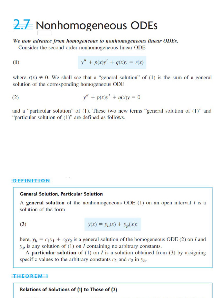 Part 2.4 - Method of Undetermined Coefficients | PDF