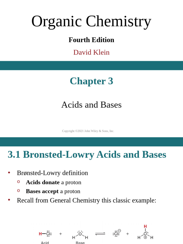 Klein4e Ch03 LecturePPT (1) ARIO | PDF | Acid Dissociation Constant | Acid