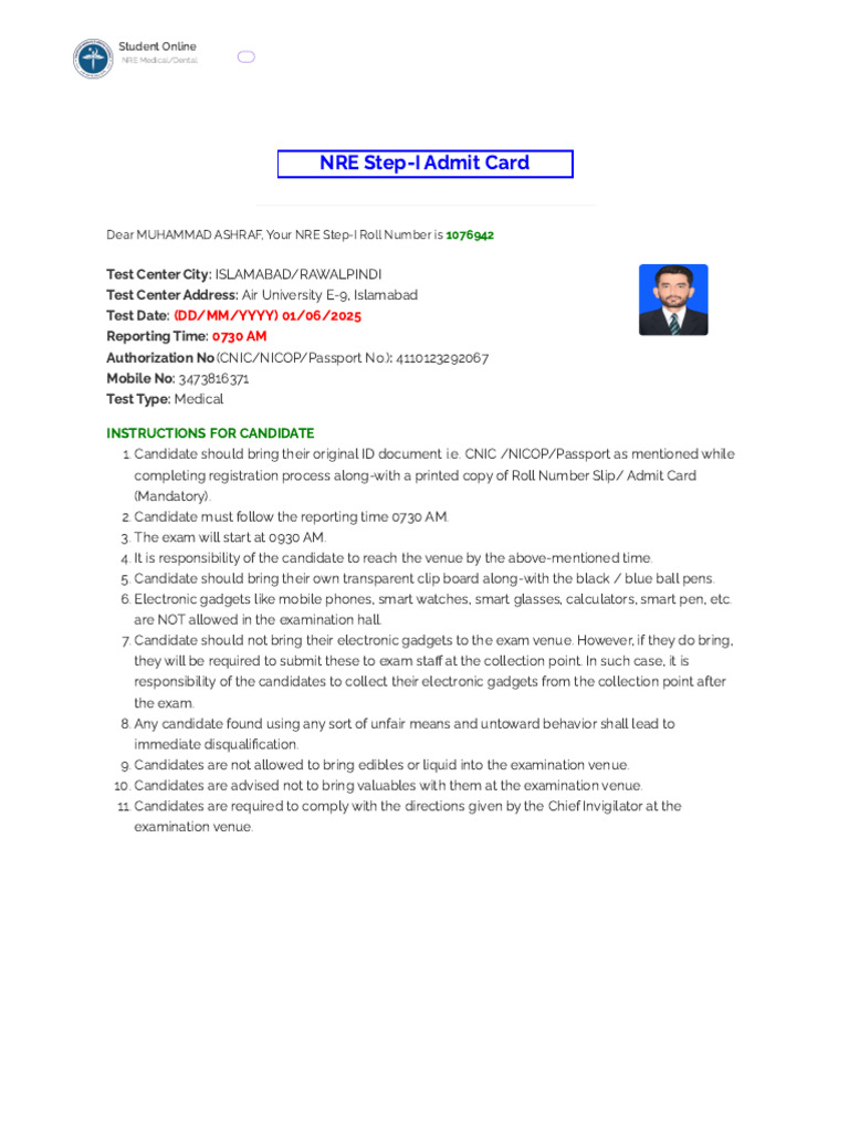 NRE Medical Dental | PDF