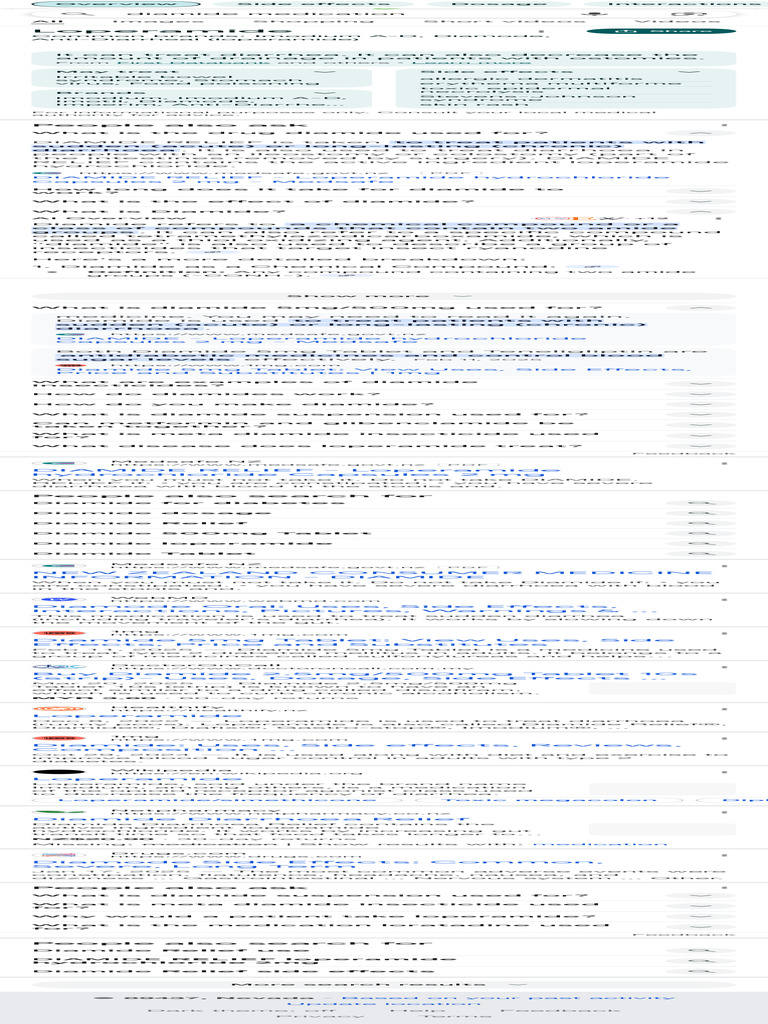 Diamide Relief: Uses and Dosage Guide | PDF | Drugs | Clinical Medicine