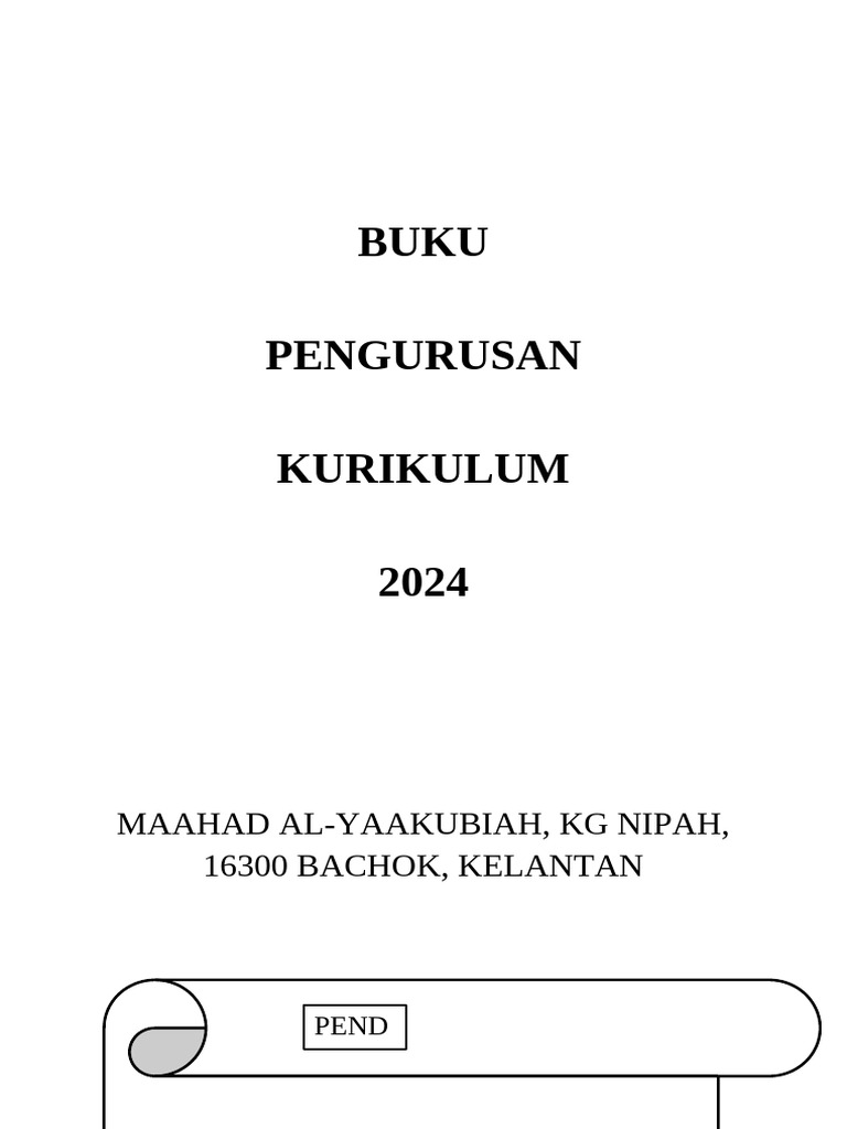 Buku Pengurusan Kurikulum 2024 | PDF
