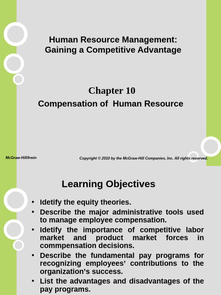 Chapter 10 Compensation of Human Resource | PDF | Employment | Labour Economics