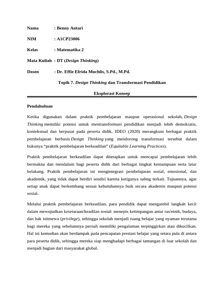 DT - Topik 7 Eksplorasi Konsep | PDF