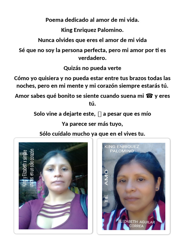 Poema Dedicado Al Amor de Mi Vida | PDF