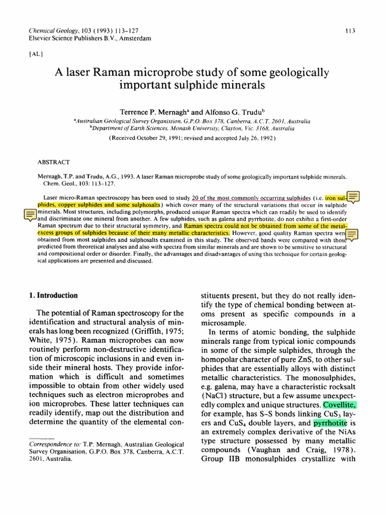 Mernagh & Trudu (1993) A Laser Raman Microprobe Study of Some ...