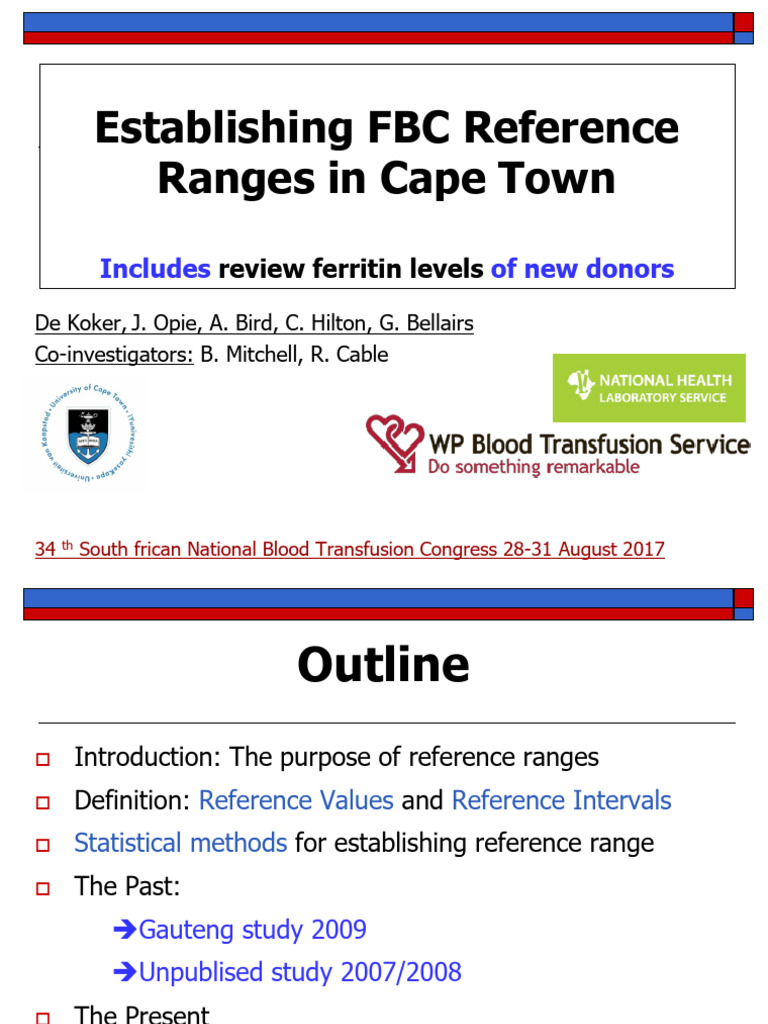 Full Blood Count Parameters and White Cell Differential Counts in The ...