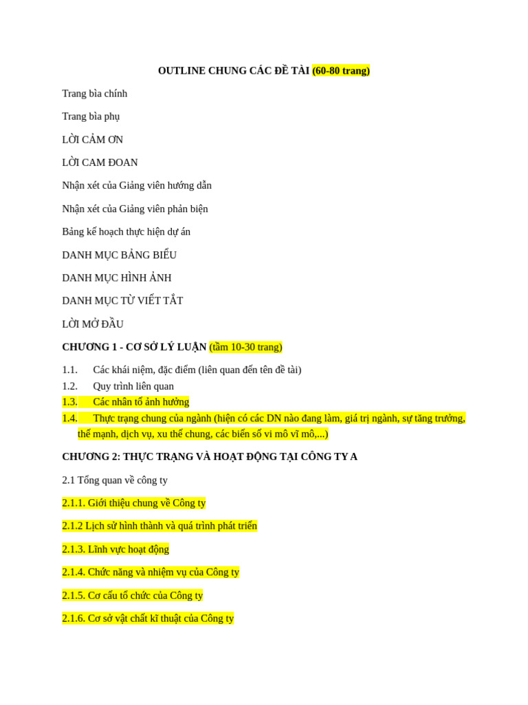 Outline Chung Datn | PDF