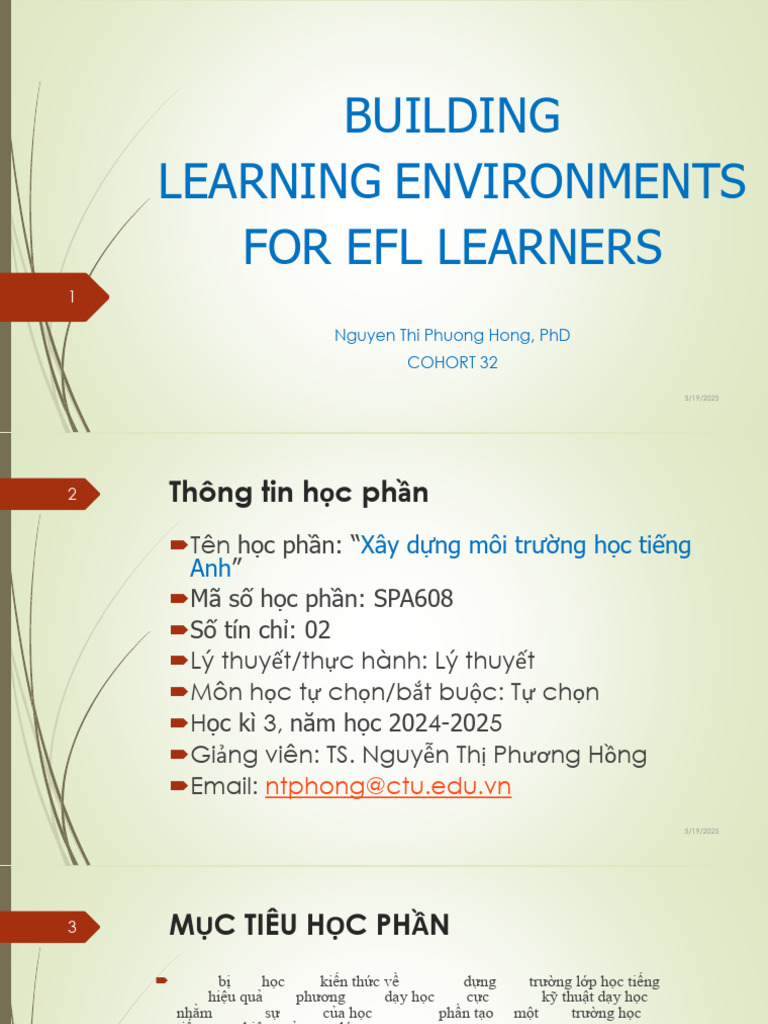 Building Language Learning Environment For EFL Learners - K32 DAY 1 | PDF