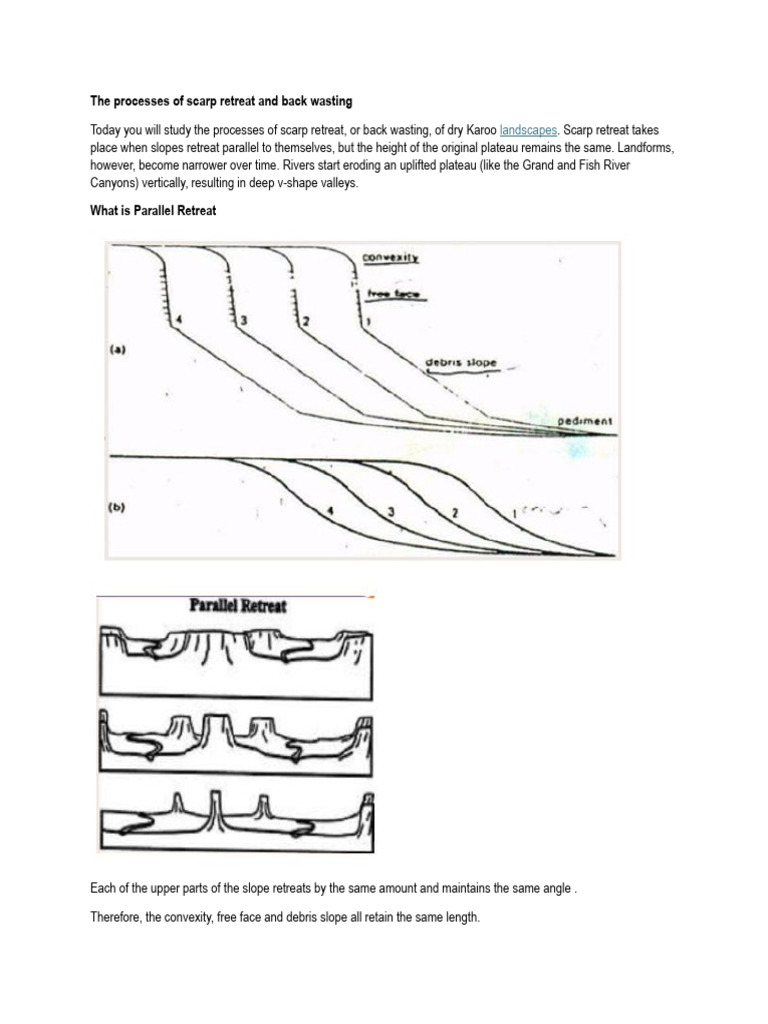 Scarp Retreat and Inclined Strata | PDF | Erosion | Valley