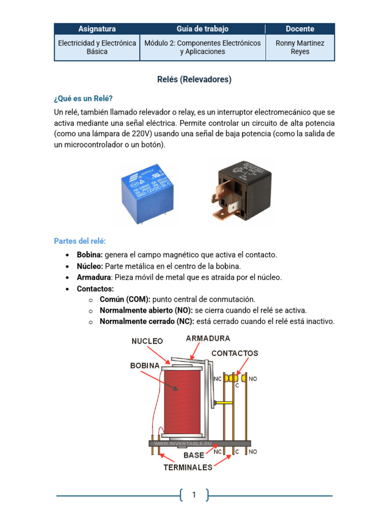 Reles | PDF | Relé | Cambiar