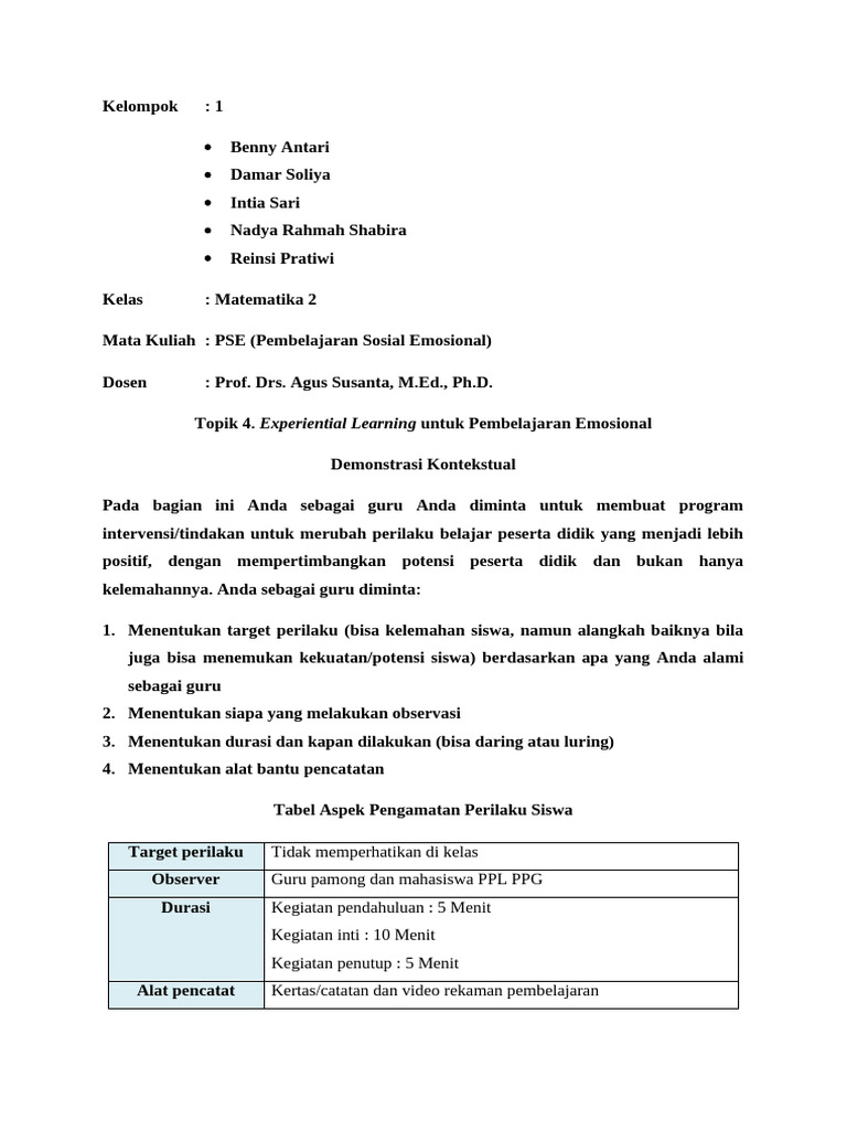 PSE_Topik 4 Demonstrasi Kontekstual | PDF