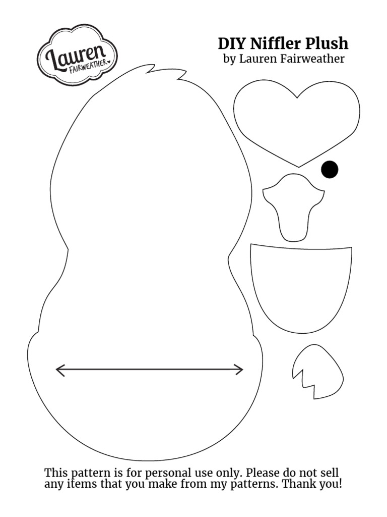 DIY Niffler Plush Pattern Guide | PDF