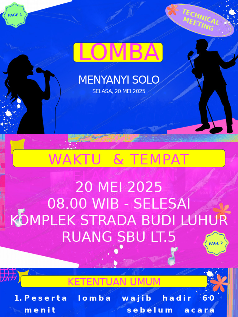 PPT Technical Meeting Menyanyi Solo_SMPAK | PDF