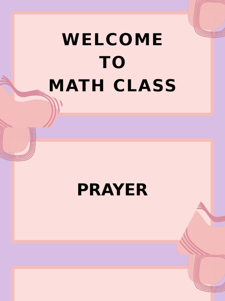 Welcome To Math Class | PDF