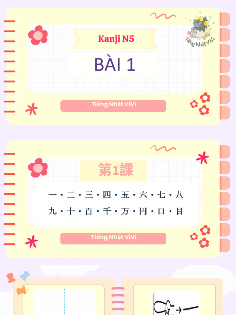 Kanji Bài 1 | PDF