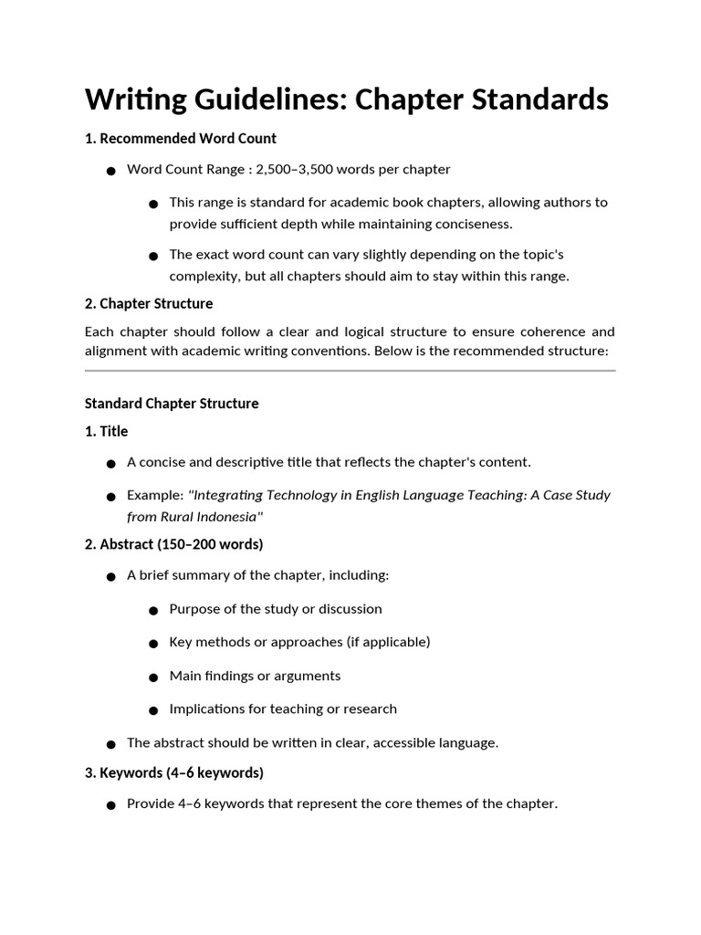 Writing Guideline - Chapter Standards - 2025 | PDF | Methodology | Citation