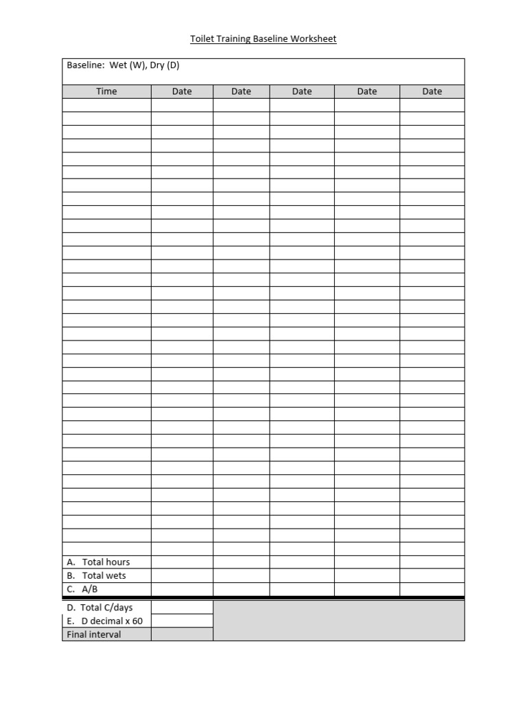 Long Way Baseline Data Sheet | PDF