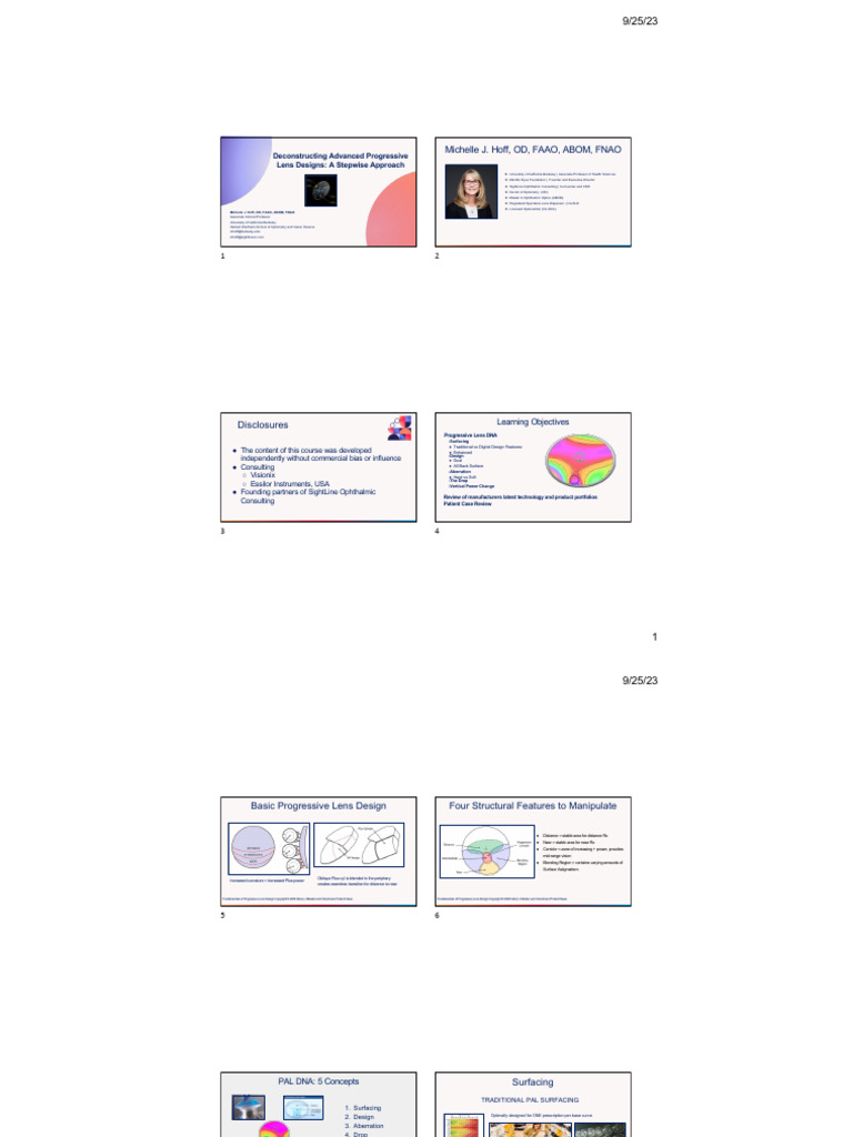 Advanced Progressive Lens Designs Explained | PDF | Optometry | Light