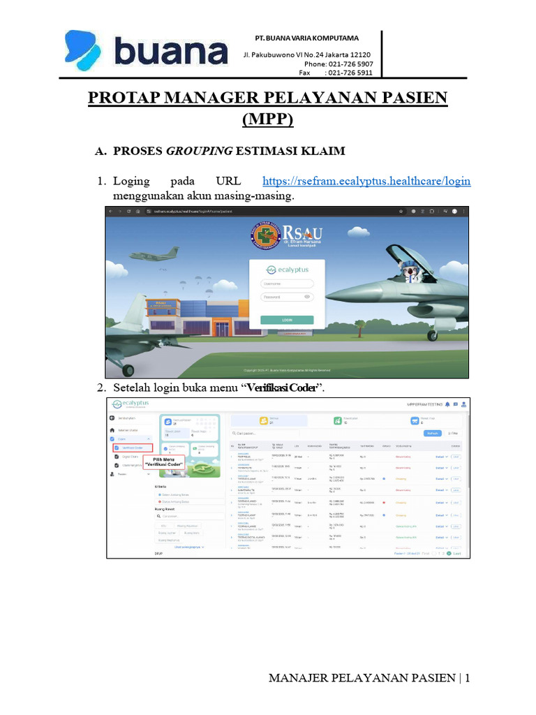 Protap Manager Pelayanan Pasien | PDF