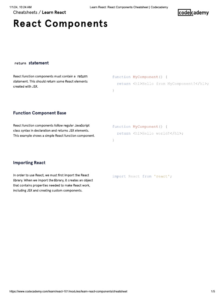 react components | PDF