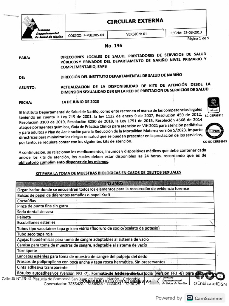 Circular #136 Kits SSR | PDF