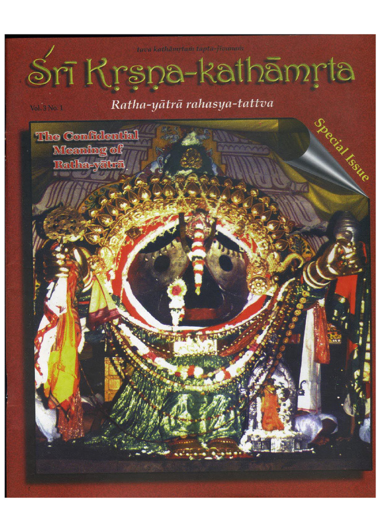 Shri_Krishna_Kathamrita_04_The_Confidential_Meaning_of_Ratha_yatra | PDF