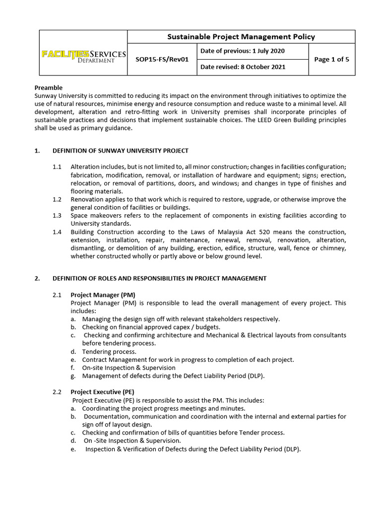 7 POL Project Management | PDF | Project Management | Green Building
