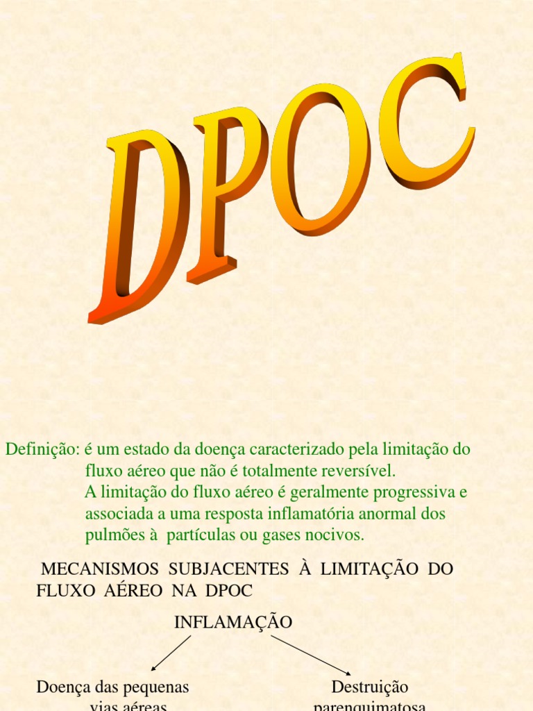 Mecanismos da DPOC e seus Sintomas | PDF | Doença de obstrução pulmonar ...