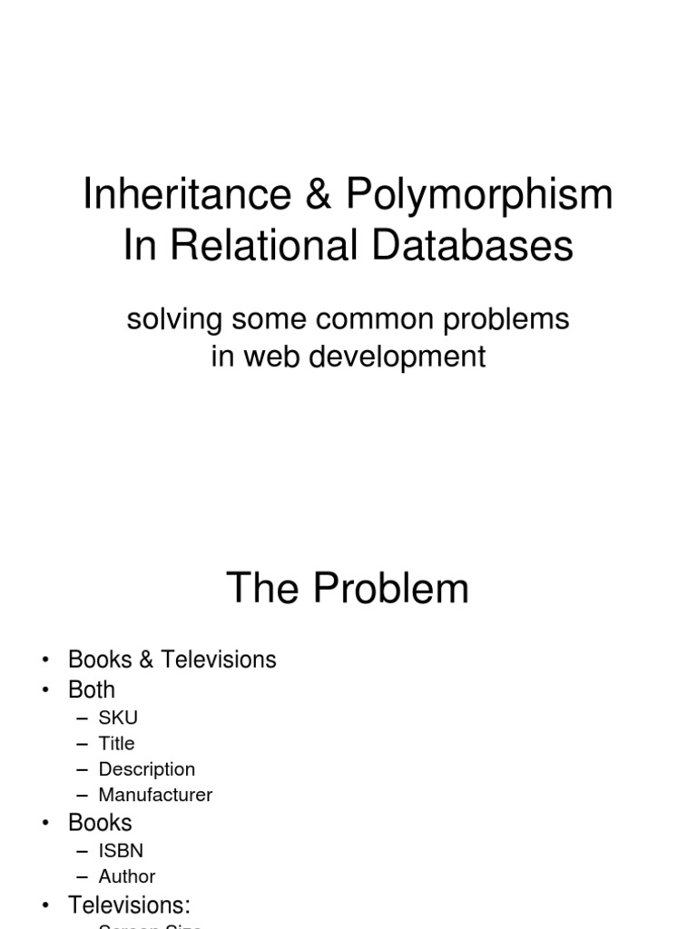 Inheritance Polymorphism 1227968450119555 9 Pdf Art 7719